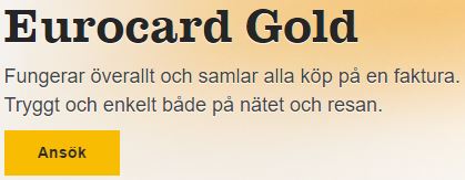 Eurocard Gold - Flexibelt kreditkort
